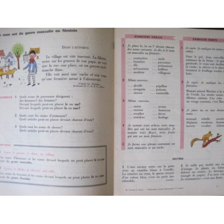 Grammaire cours élémentaire 1ère année - Retro-Livres