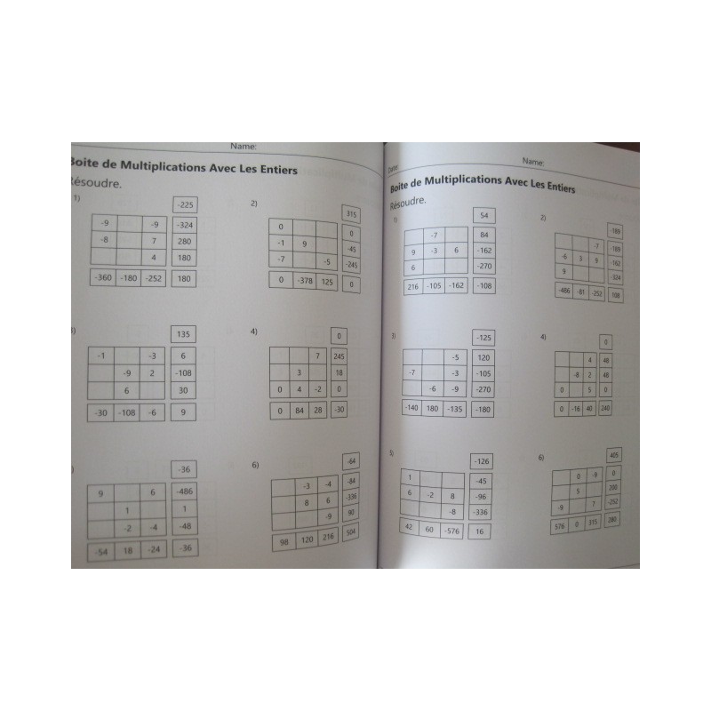 Mon cahier de maths Nombres positifs et nombres négatifs 11-15 ans ...