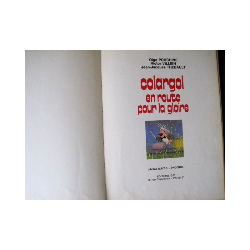 Colargol En route pour la gloire - Retro-Livres