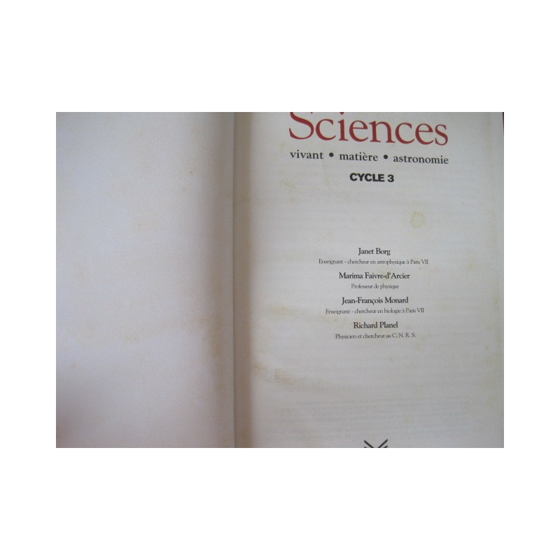 Sciences cycle 3 - Retro-Livres