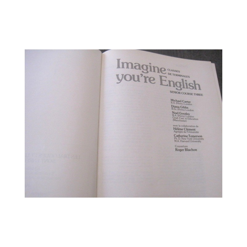 Imagine you're english - senior course three - Retro-Livres